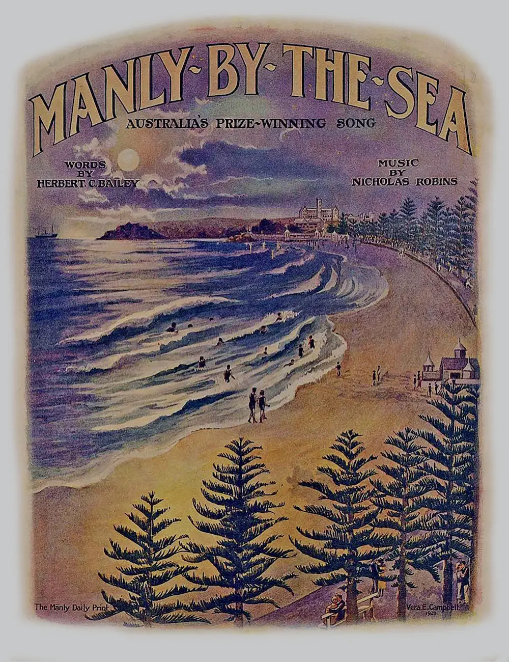 Manly Vintage Poster Print - Lost Manly Shop
